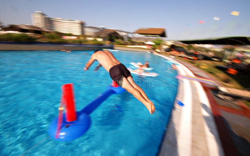 Fun at Swimming Pool stock image. Image of refreshing, happy - 237167