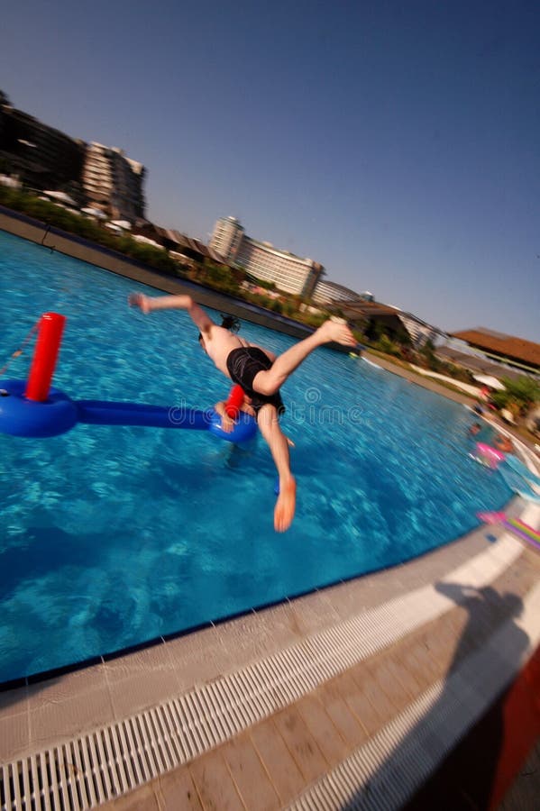 Fun at Swimming Pool stock image. Image of refreshing, happy - 237167