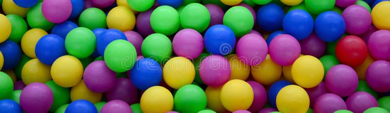 Swimming Pool for Fun and Jumping in Colored Plastic Balls Stock Image ...