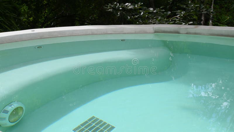 Close Up Circle Swimming Pool in the Garden Stock Photo - Image of ...