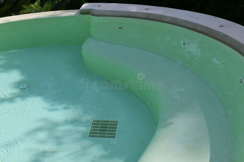 Circle Swimming Pool in the Garden Stock Photo - Image of beautiful ...