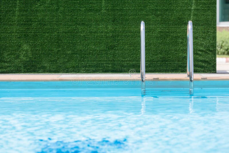 Swimming Pool at the Garden in the Park. Stock Image - Image of blue ...