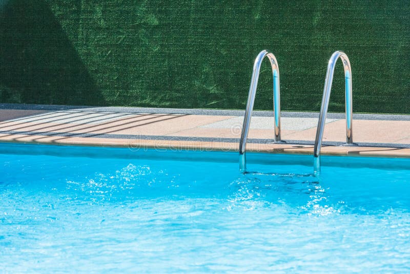 Swimming Pool at the Garden in the Park. Stock Image - Image of park ...