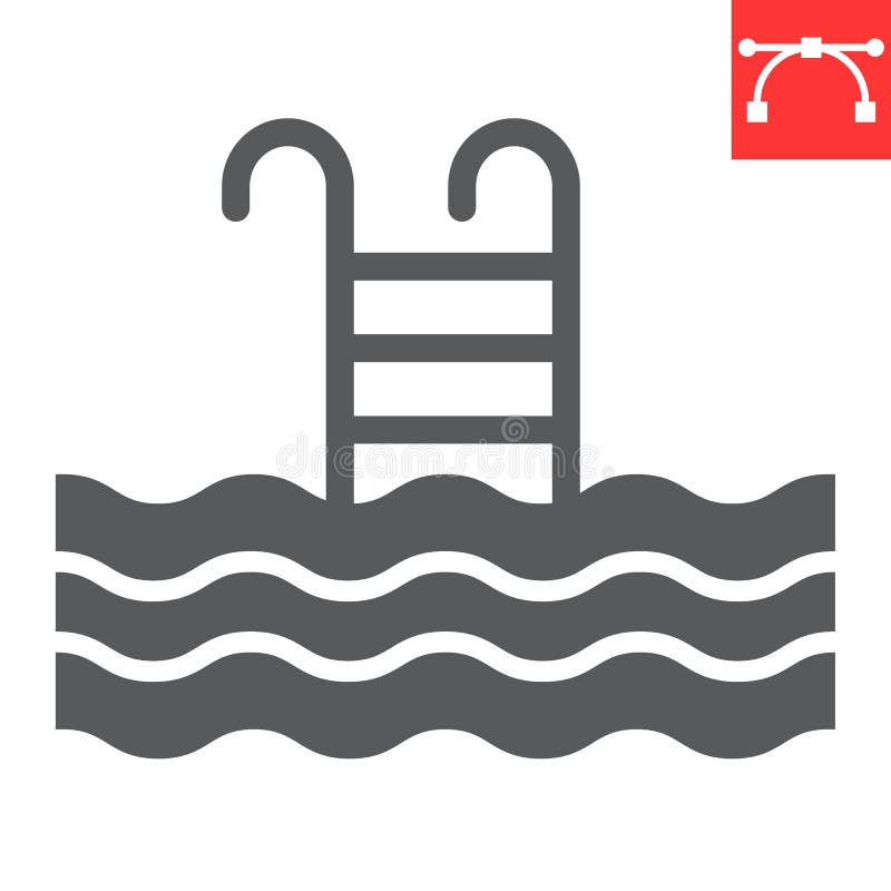 Swimming Pool Glyph Icon, Fitness And Swim, Pool Sign Vector Graphics ...