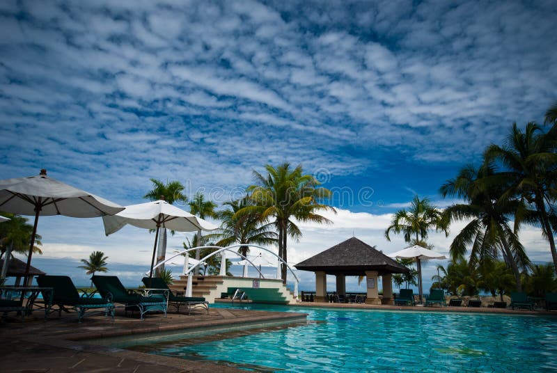 Swimming Pool with Green Bed Stock Image - Image of exercise, bath ...