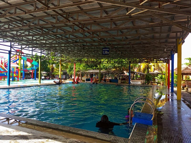 Swimming pool editorial stock photo. Image of walkway - 264822593