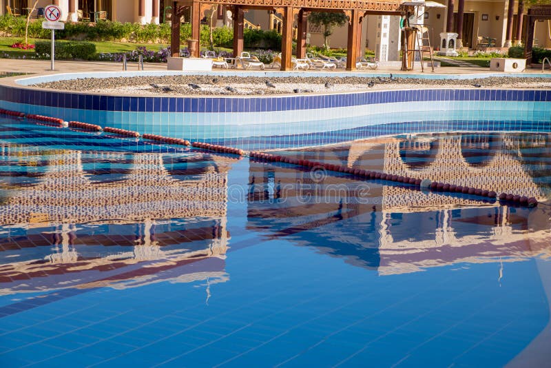 Swimming Pool in Hotel in an Arab Country Stock Photo - Image of ...