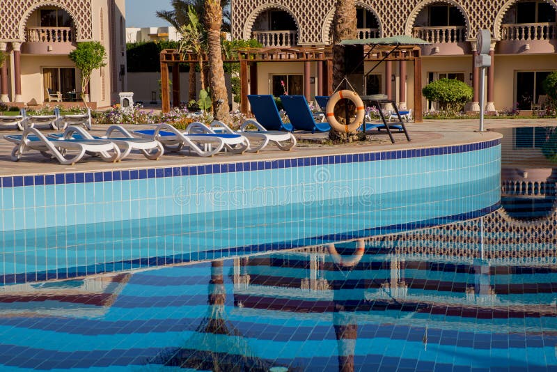 Swimming Pool in Hotel in an Arab Country Stock Image - Image of ...