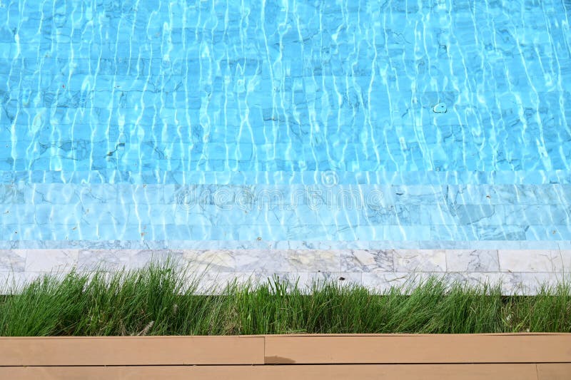 Beautiful Swimming Pool in Hotel, Blue Texture Background Stock Image ...