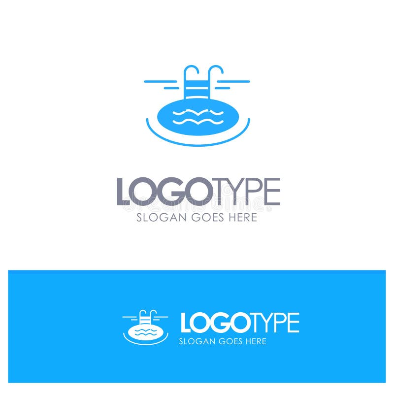 Swimming, Pool, Hotel, Serves Blue Logo Vector Stock Vector ...
