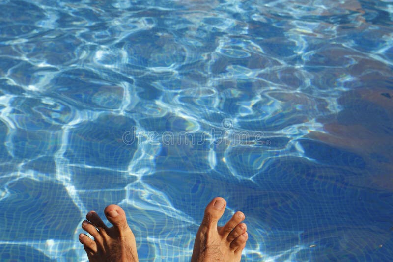 Human feet in a pool stock image. Image of foot, woman - 42919945