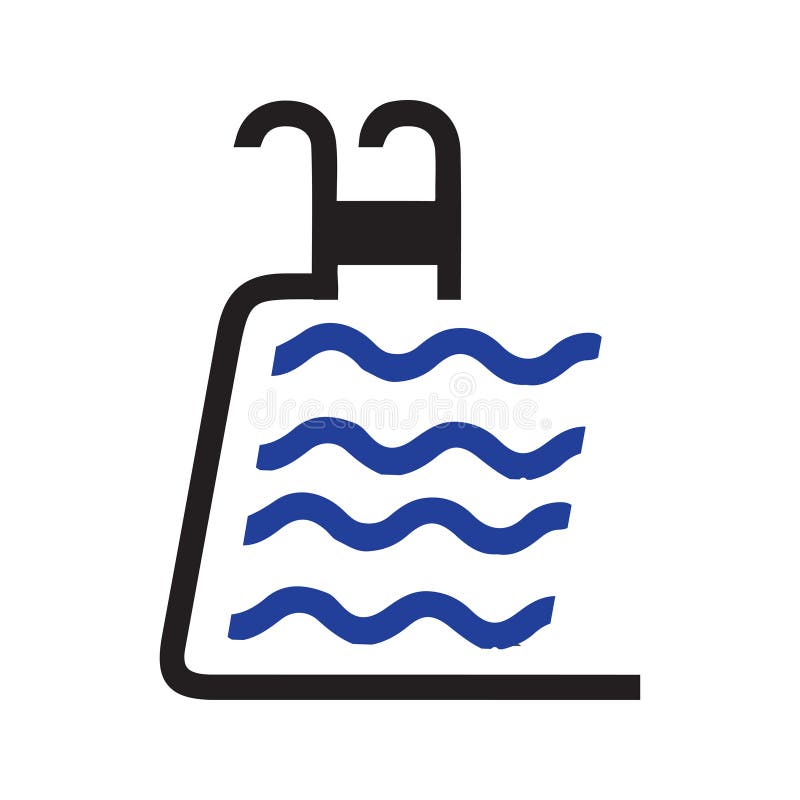 Swimming pool icon stock vector. Illustration of graphic - 264880308