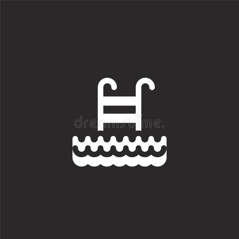 Swimming Pool Icon. Filled Swimming Pool Icon for Website Design and ...