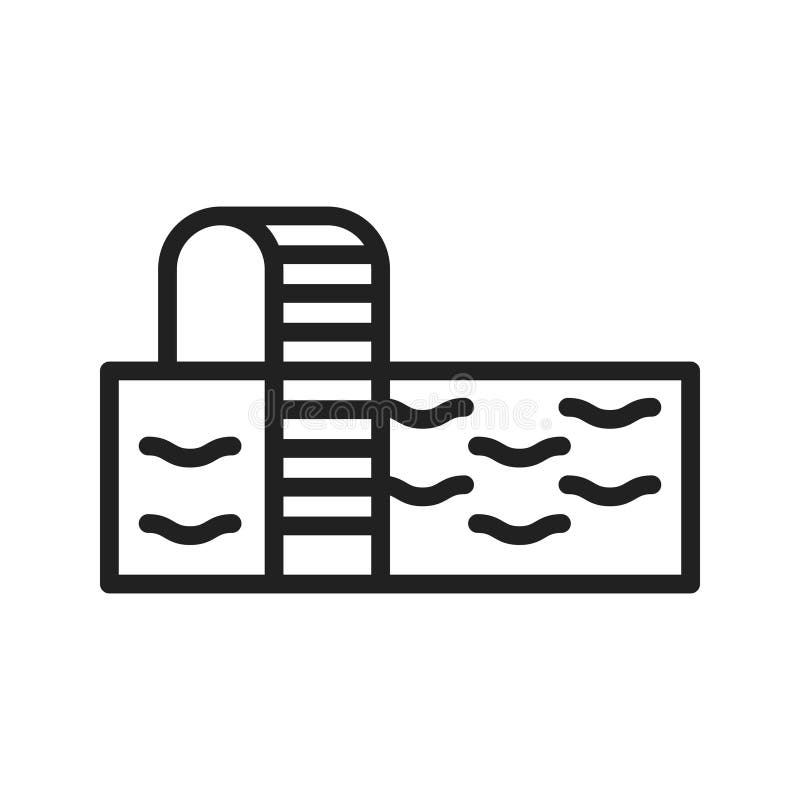Swimming Pool icon image. stock vector. Illustration of nature - 281207313