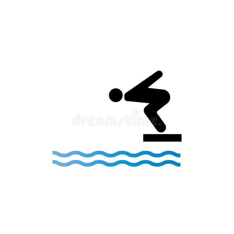 Swimming Pool Icon Logo Vector Design Template Stock Illustration ...