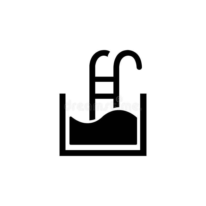 Swimming Pool Icon Logo Vector Design Template Stock Illustration ...
