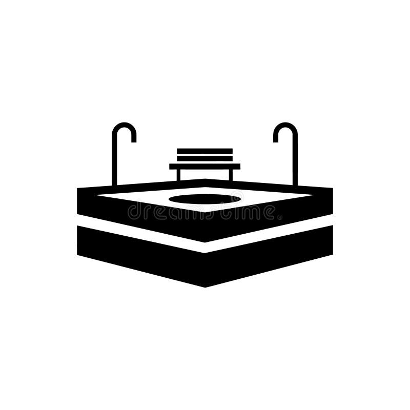 Swimming pool Icon stock vector. Illustration of blue - 296707087