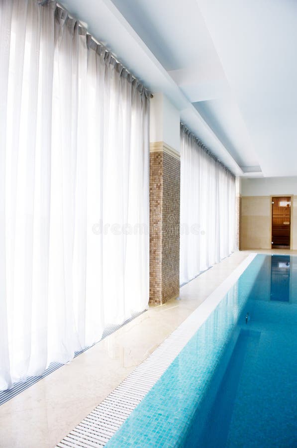 Swimming Pool in Inside the House Stock Photo - Image of house ...