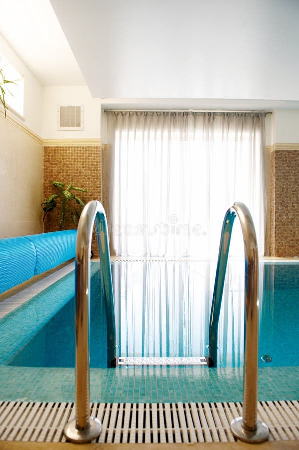 Swimming Pool in Inside the House Stock Image - Image of length, pool ...