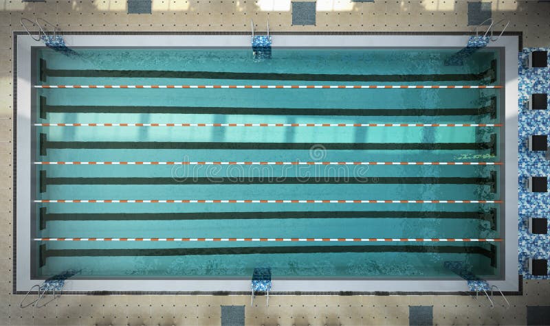 Swimming Pool Interior 3d Render Image Stock Illustration ...