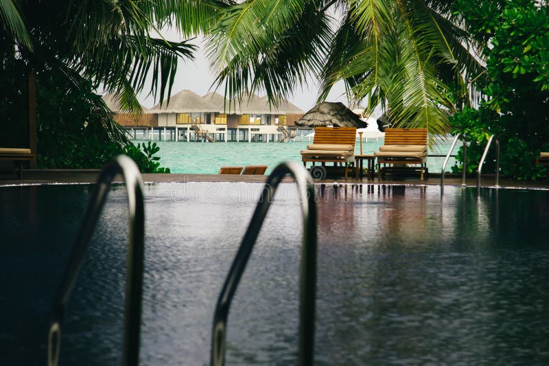 Swimming Pool in Island at Outdoors Stock Photo - Image of leisure ...