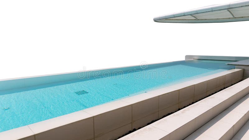 Swimming Path In Swimming Pool Stock Photo - Image of long, modern ...