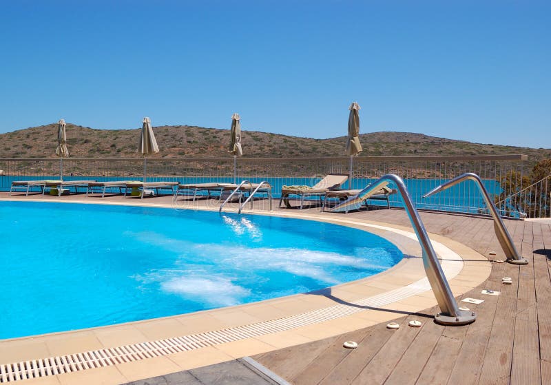 Swimming Pool with Jacuzzi at Luxury Hotel Stock Photo - Image of ...