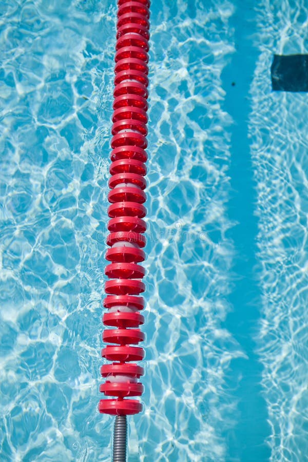 Swimming Pool and Lane Rope Stock Image - Image of water, division ...