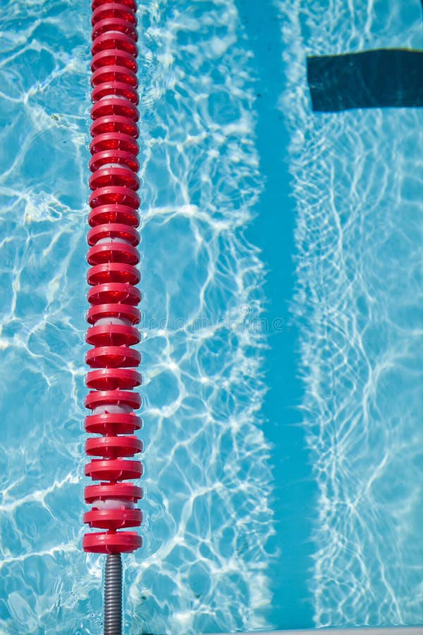 Swimming Pool and Lane Rope Stock Image - Image of water, division ...