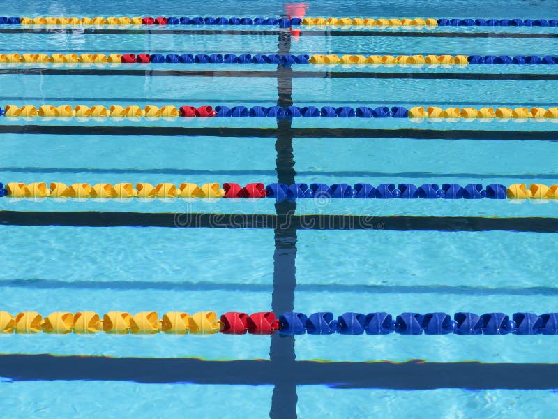 Swimming Pool and Lane Rope Stock Image - Image of rope, marker: 31514887