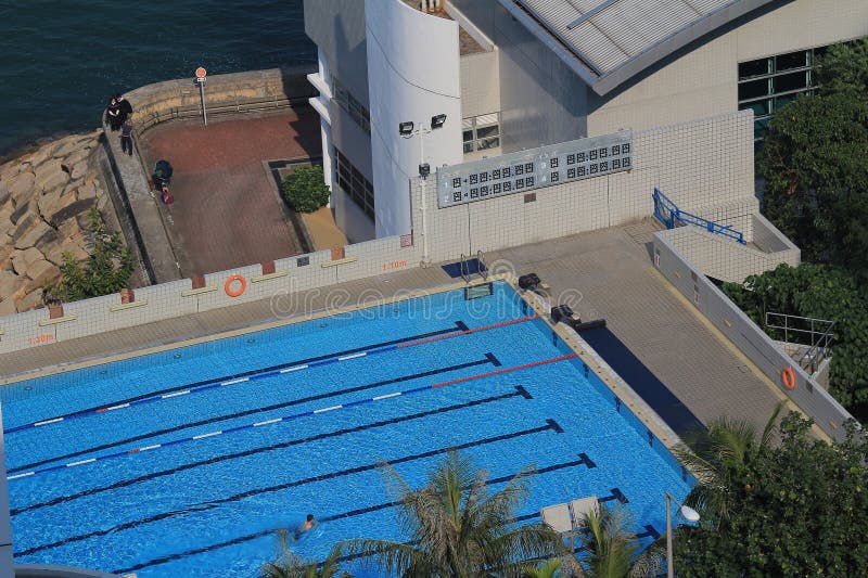 Swimming Pool, a Large Outdoor Collegiate Swimming Facility Editorial ...