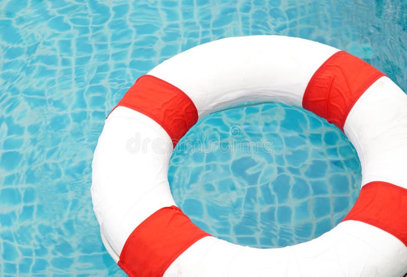 Swimming Pool and Lifeguard, Ring Pool Stock Photo - Image of lifesaver ...