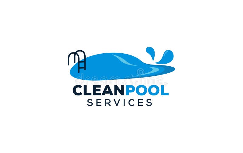 Clean Pool Service Logo Design Stock Vector - Illustration of swimmer ...