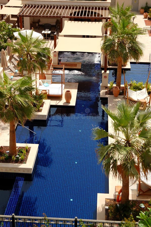 Hut at Swimming Pool of the Luxury Hotel Stock Photo - Image of tourism ...