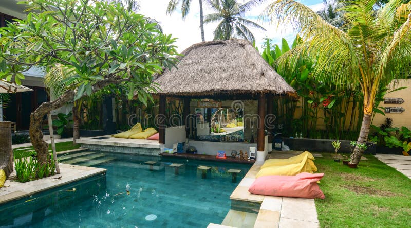 Swimming Pool at the Luxury Hotel in Bali, Indonesia Editorial Stock ...