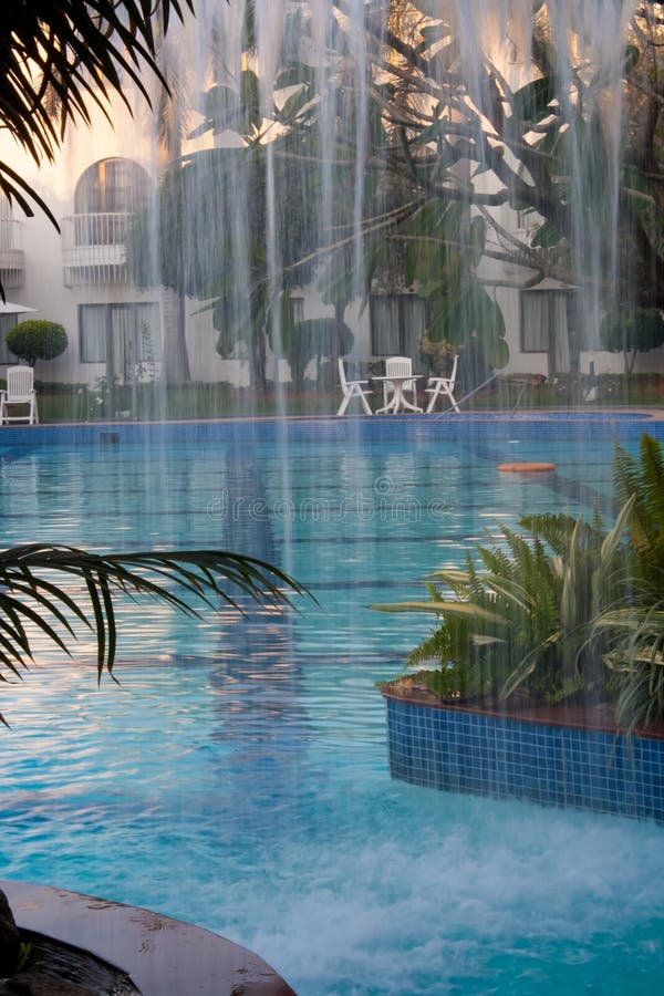 Swimming pool in morning stock photo. Image of relaxing - 33026946