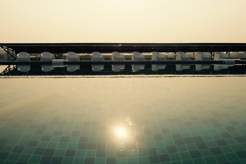 Swimming Pool stock image. Image of nice, sunrise, water - 73330853