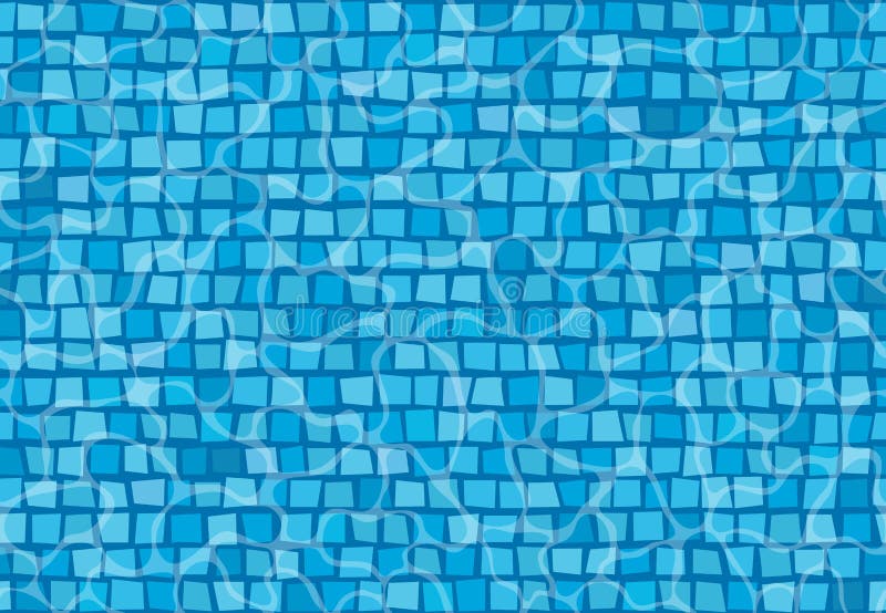 Swimming Pool with Mosaic Tiles. Seamless Pattern. Stock Vector ...