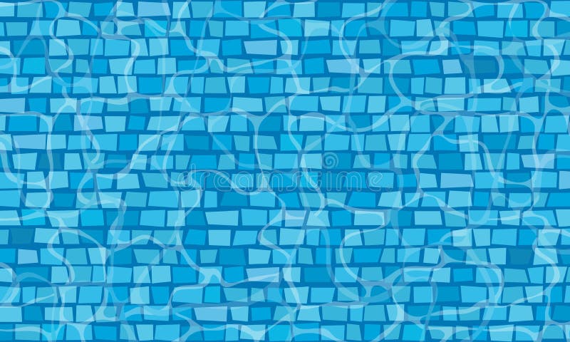 Swimming Pool with Mosaic Tiles. Overhead View Stock Vector ...