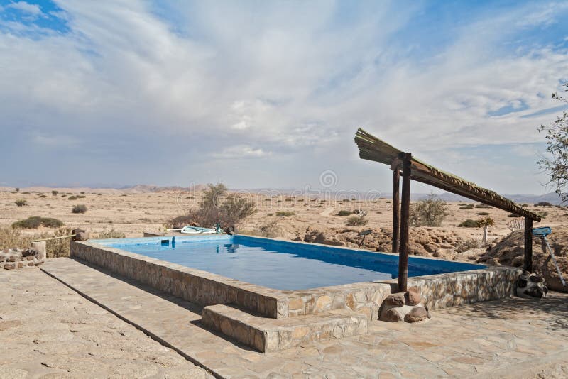 Swimming pool , Namibia stock image. Image of desert - 68516227