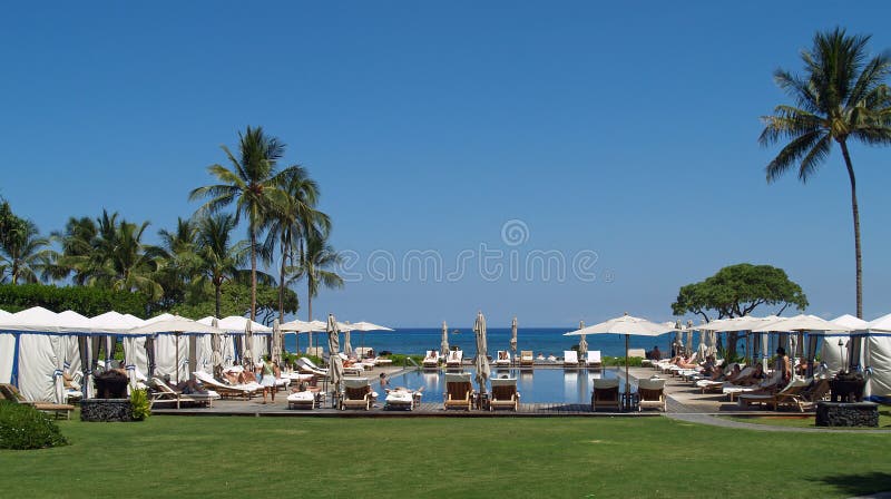 Swimming Pool Near Ocean stock photo. Image of hotel, white - 4026776