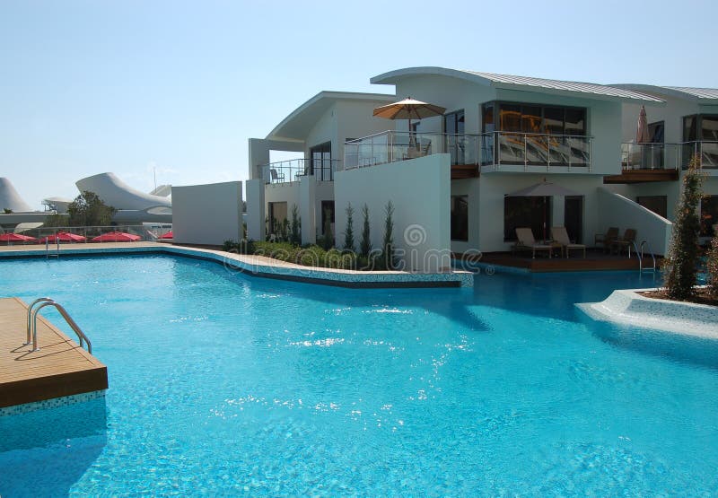 Swimming Pool Near VIP Villas Stock Photo - Image of travel, pool: 8356520