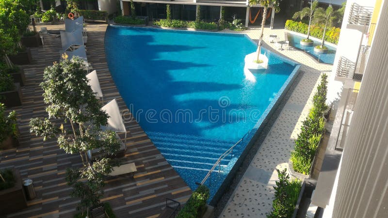 Swimming pool stock image. Image of nice, modern, water - 117493185