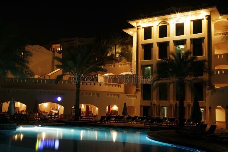 Swimming pool at night stock photo. Image of swim, architecture - 3325494