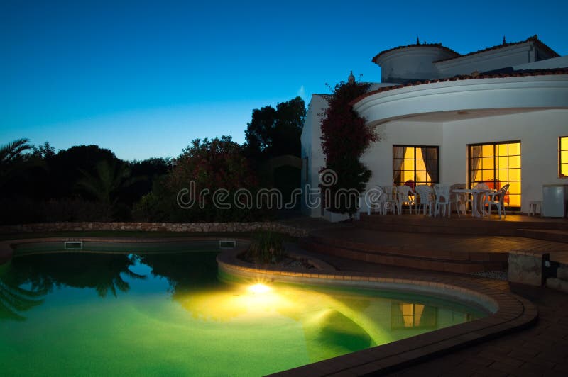 House and Pool stock image. Image of porch, lifestyle - 29060719