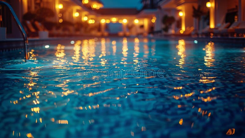 Poolside Night Time Scene Stock Photos - Free & Royalty-Free Stock ...
