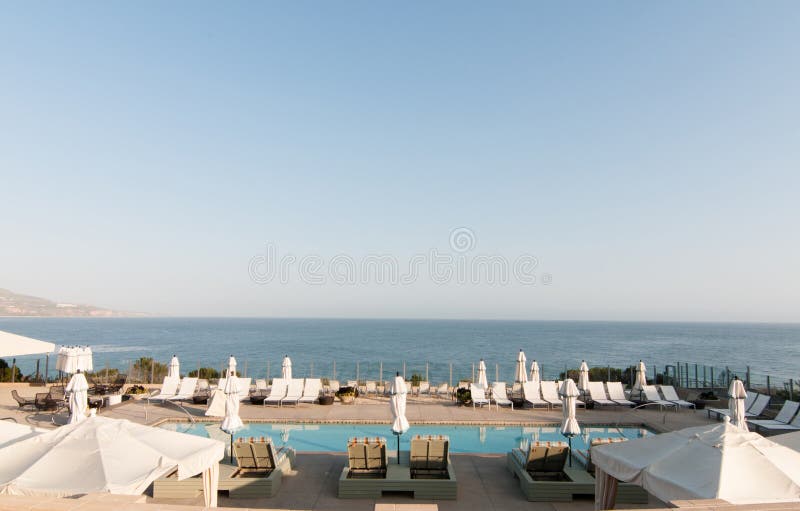 Pool with ocean view stock photo. Image of hotel, sunny - 29986634