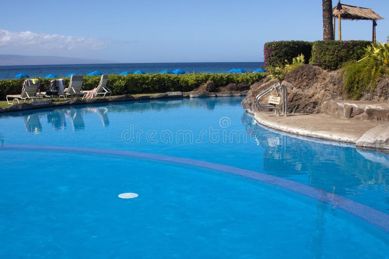 Swimming Pool Ocean View stock photo. Image of reflection - 39013328