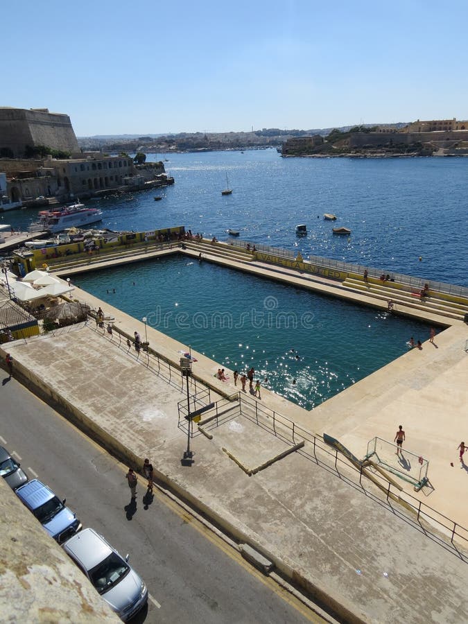 Swimming Pool stock photo. Image of maltese, harbour - 56538868