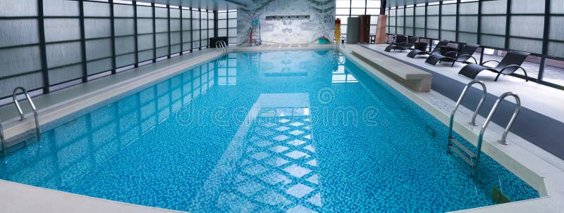 Swimming Pool Panorama View Stock Photo - Image of condominium ...